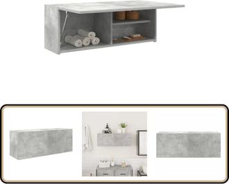 vidaXL Bad-Wandschrank Betongrau 80x25x30 cm Holzwerkstoff - Vidaxl