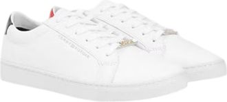 Tommy Hilfiger Essential Sneaker f&uuml;r Damen, Leder, Flach (Wei&szlig;)