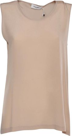 KANGRA Femme, Tops, Beige, Taille: 40 FR Canotta in Crepe di Seta