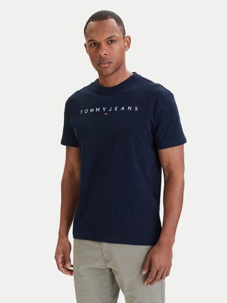 Tommy Jeans T-Shirt Linear Logo DM0DM20744 Dunkelblau Regular Fit