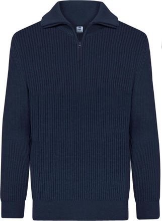 Hanseheld Troyer Baumwolle Blau GOTS Herren Troyer-Pullover Bio XXL | Pullover | Gerippt | Baumwolltroyer | Bio | Zertifiziert | Nachhaltig | Strickpullover