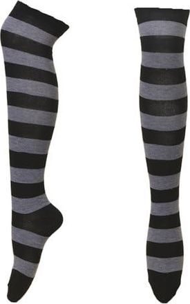 Generico Chaussettes hautes au genou ray&eacute; style sportif pour femme (2 paires), Sock 18, Taille Unique