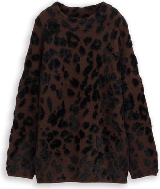 Tom Tailor Damen 1049158 Pullover, 39133-Big Brown Leo Design, Medium