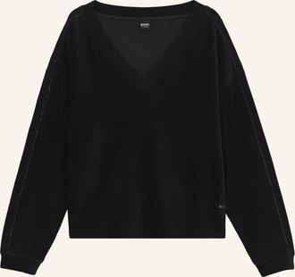 HUGO BOSS Loungewear Oberteil Velvet_Sweatshirt Vn schwarz