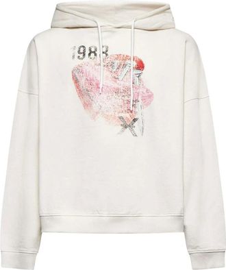John Richmond Homme, Sweatshirts et sweats à capuche, Blanc, Taille: XL Printed Sweat à capuche