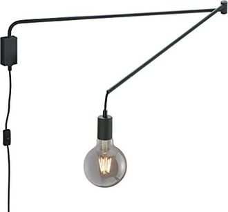 Trio Leuchten Wandleuchte Line 200200132, Metall Schwarz matt, exkl. 1x E27