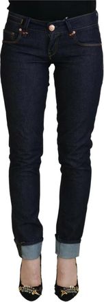 Acht Acht, Femme, Jeans, Bleu, Taille: W26 Jean Skinny Taille Basse en Denim