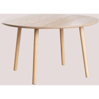 Sklum Sklum - Table basse fixe en bois de pin 45,5cm x 80cm - Design naturel - Plateau fin et pieds robustes - Pour salon moderne