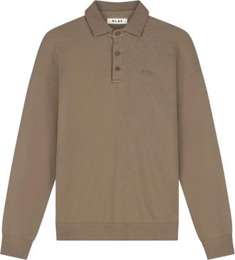 Olaf Hussein Signature Oversized Polo - - Sweatshirts & Hoodies - Herren - Braun - L