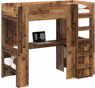 vidaXL Struttura Letto A Castello Con Scrivania Legno Vecchio Vidaxl