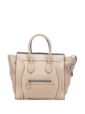 Celine 2012 mini Luggage Tote Bag aus Kalbsleder - Braun