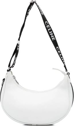 Celine Hobo Bags - Medium Smooth Calfskin Ava Shoulder Bag with Celin - Gr. unisize - in Weiß - für Damen