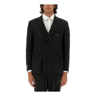 Family Fir$t Milano Blazer Double Breast Striped - - Jackets - Herren - Schwarzk - M