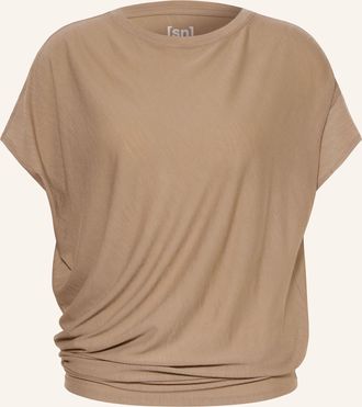 super.natural T-Shirt Yoga Loose Mit Merinowolle beige