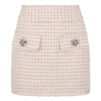 Philipp Plein Tweed Minirock mit Kristallen - - Skirts - Damen - Rosa - L