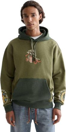 Scotch & Soda Herren 40th Anniversary Embroidered Relaxed Fit Hooded Sweatshirt Kapuzenpullover, Olivine 250, L