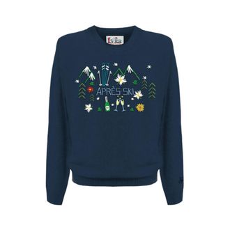 Saint Barth Pull Heron &agrave; col rond - Homme - Pulls - Bleu - Taille: S