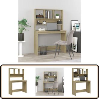 vidaXL Vidaxl - Schreibtisch mit Regal Sonoma-Eiche 102x45x148 cm Holzwerkstoff - Bürotisch - Schreibtisch - Home Office - Holzwerkstoff - Sonoma-Eiche