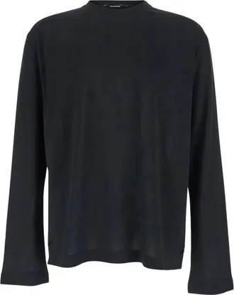 Jacquemus Homme, Tops, Noir, Taille: S Rond Carr&eacute; Long-Sleeve T-Shirt