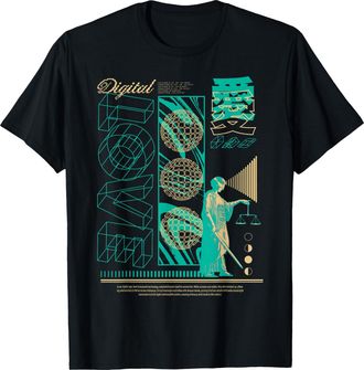 Trendy Apparel Digital Love Neon Justice Woman Moon Phases T-Shirt