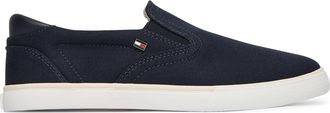 Tommy Hilfiger Sneakers aus Stoff Tommy Hilfiger Th Low Profile Slip On FW0FW09103 Dunkelblau