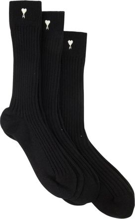 Ami unisex, Sous-v&ecirc;tements, Noir, Taille: S Cotton Three Pack Ami De Coeur Socks