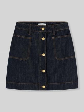 Tommy Hilfiger Regular Fit Mini-Rock aus reiner Baumwolle mit Knopfleiste