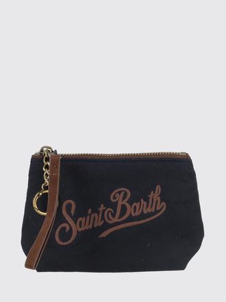 MC2 Saint Barth Pochette porte-cl&eacute;s Aline en coton cir&eacute; &agrave; motif tartan