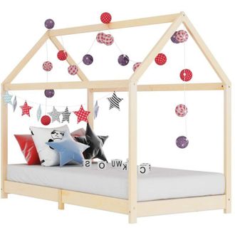 vidaXL Lit sous la forme des enfants des enfants en bois de pin massif diff&eacute;rentes dimensions Taille : 90x200 cm