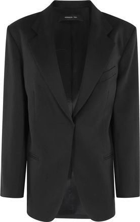 Federica Tosi Femme, Vestes, Noir, Taille: 34 FR Blazer Over en Canvas