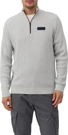 s.Oliver Pullover aus Strukturstrick mit Troyer-Kragen