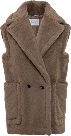 Max Mara Femme, Vestes, Gris, Taille: 34 FR Teddy Vest