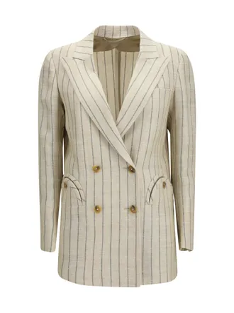 Blaz&eacute; Milano Womens Blazer Serene Tea Linen Blazers Jacket