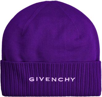 Givenchy Lila Wolllogo-Hut Aw23 - - Accessories - Damen - Lila - ONE SIZE