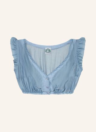 Hammerschmid Hammerschmid Dirndlbluse Eveline Mit R&uuml;schen blau