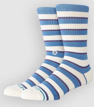Stance Striped It Crew Socks capriblue