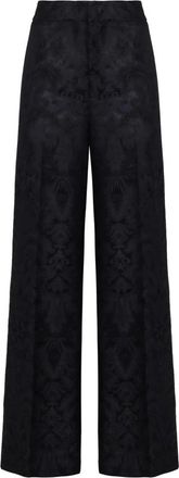 Etro Femme, Pantalons, Noir, Taille: 38 FR Pantalon large en Jacquard