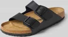 Birkenstock Slides aus echtem Leder mit breiten Riemen Modell ARIZONA