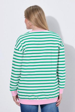 Miamoda Sweater Sweatshirt Loose Fit Ringel farbige B&uuml;ndchen