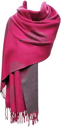 GFM châle texture cachemire très doux - Automne Hiver - Mûriers - Mbshl-crtglb-châle rose vif