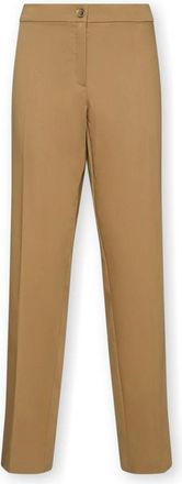 Elena Miro Femme, Pantalons, Brun, Taille: 52 FR Pantalon droit &agrave; pli marqu&eacute;