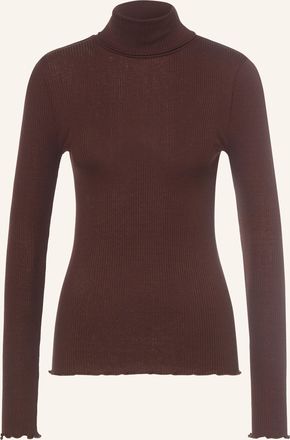 Rosemunde Rollkragenshirt Beatha Mit Seide braun