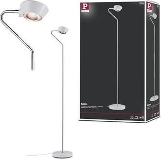 Paulmann 70920 LED Stehleuchte Ramos incl. 1x7,5 / 1x3,5 Watt dimmbar Stehlampe Wei&szlig; matt, Chrom Standleuchte 2700 K