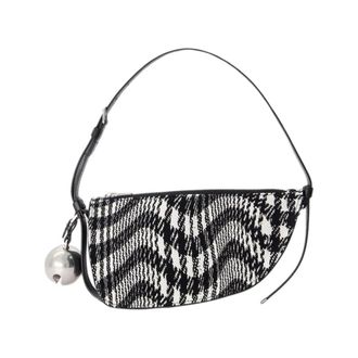 Burberry Monogram Jacquard Schultertasche mit Ball-Anh&auml;nger - - Bags - Damen - Mehrfarbig - ONE SIZE