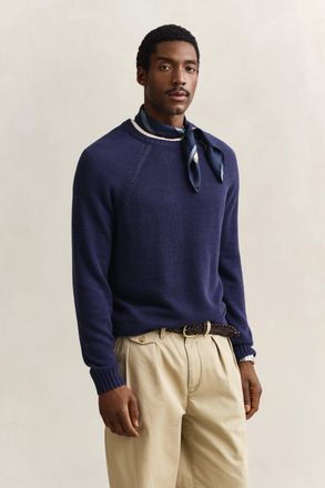 GANT Herren Pullover aus Leinenmix (XXXL) CLASSIC Blau