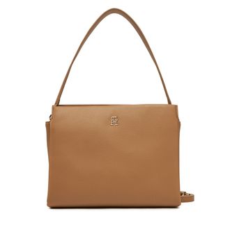 Tommy Hilfiger Handtasche Tommy Hilfiger Th Legacy Med Satchel AW0AW17173 Braun