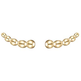 Glanzst&uuml;cke M&uuml;nchen Ohrringe - Sterling Silber Ohrstecker - Gr. unisize - in Gold - f&uuml;r Damen