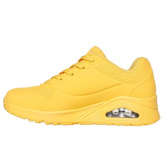Skechers Damen UNO Stand On Air Turnschuhe, Mustard Durabuck/Mesh, 37.5 EU