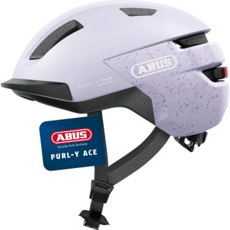 ABUS Fahrradhelm Purl-Y ACE mit LED-Licht - geeignet Fahrten auf E-Bike und S-Pedelec - Trendiger NTA-Schutzhelm f&uuml;r Erwachsene und Jugendliche - Lavendel 