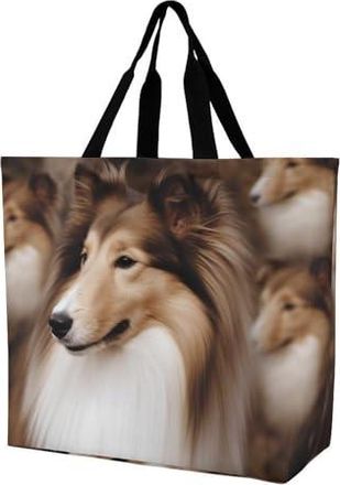 Generic Chien Shelties Sac Fourre-Tout Imperm&eacute;able Sacs De Courses D&eacute;contract&eacute; Sac A Main Femmes Pour Quotidienne Gym Voyage